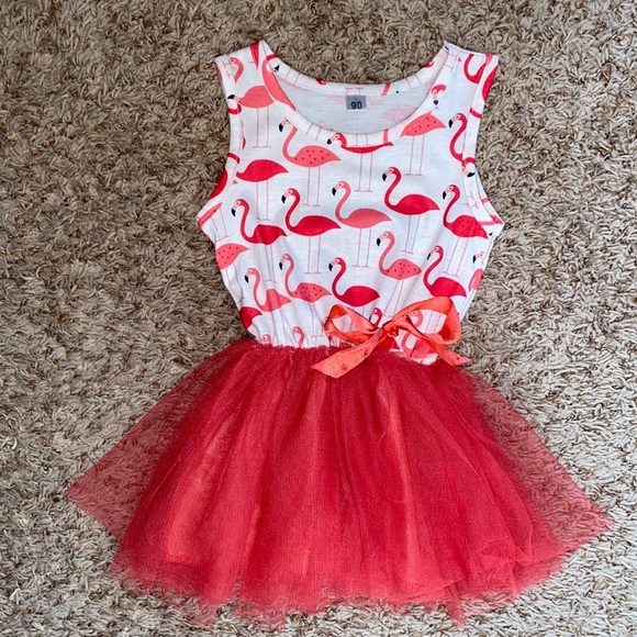 Dresses | 1824m Girls Sleeveless Flamingo Tutu Dress | Poshmark